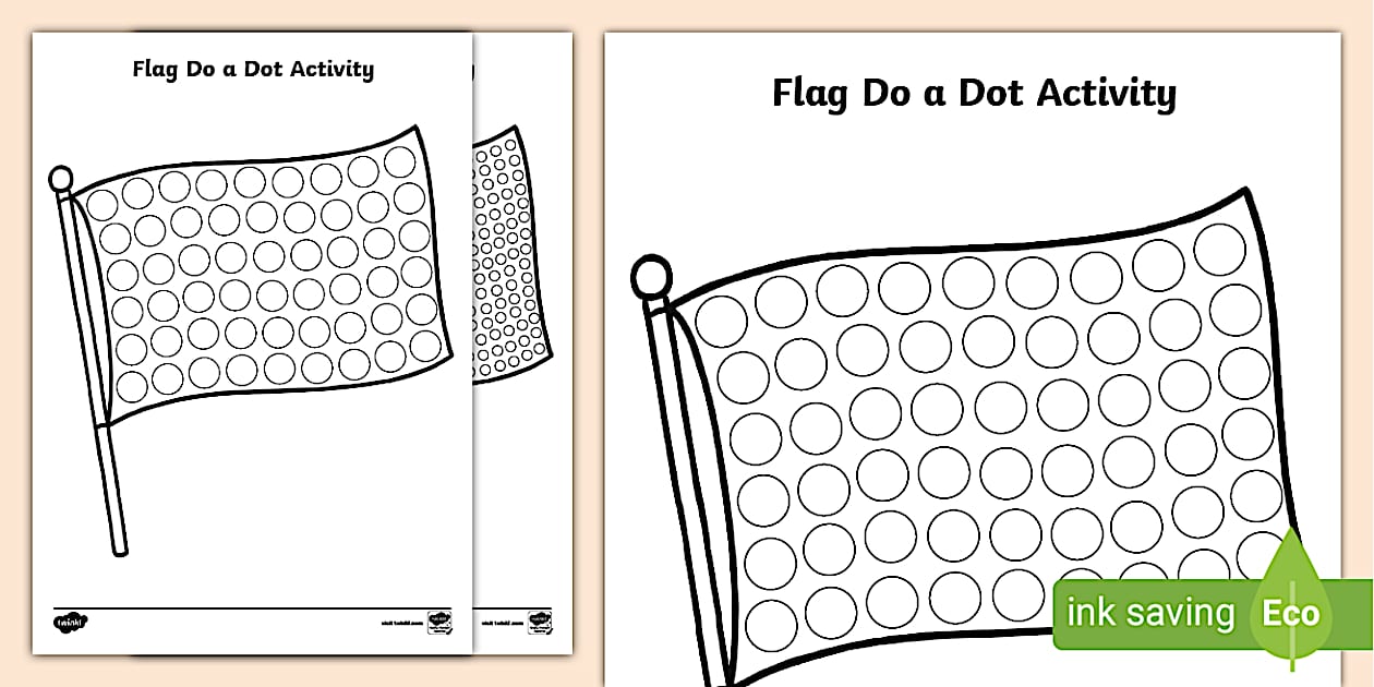 A Fantastic Flag Do a Dot Worksheet | Twinkl | KS1 - Twinkl