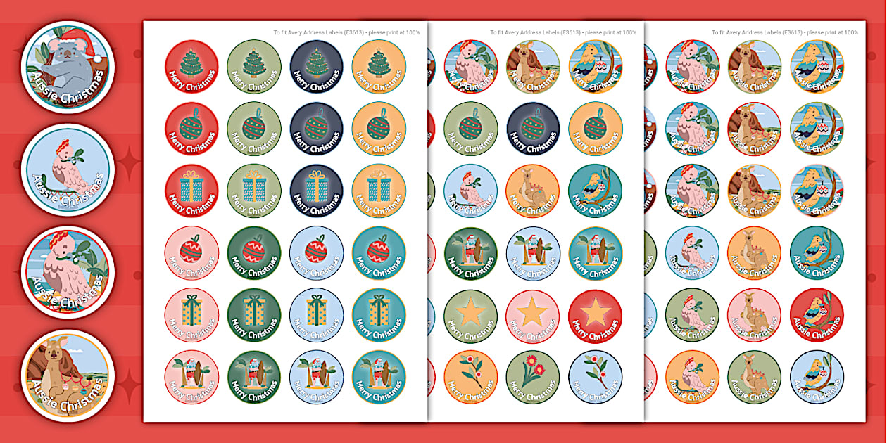 Aussie Christmas Sticker Pack (ティーチャーメイド)