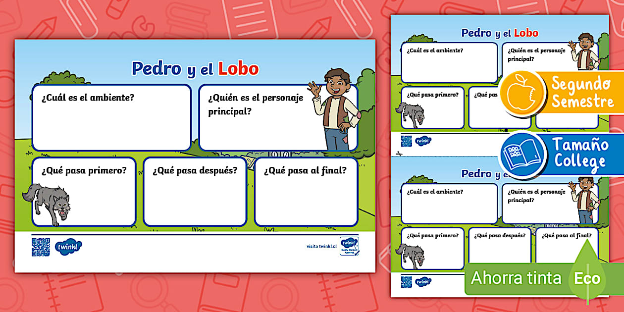 Guía de Trabajo Pedro y el Lobo Resumen de la Fábula