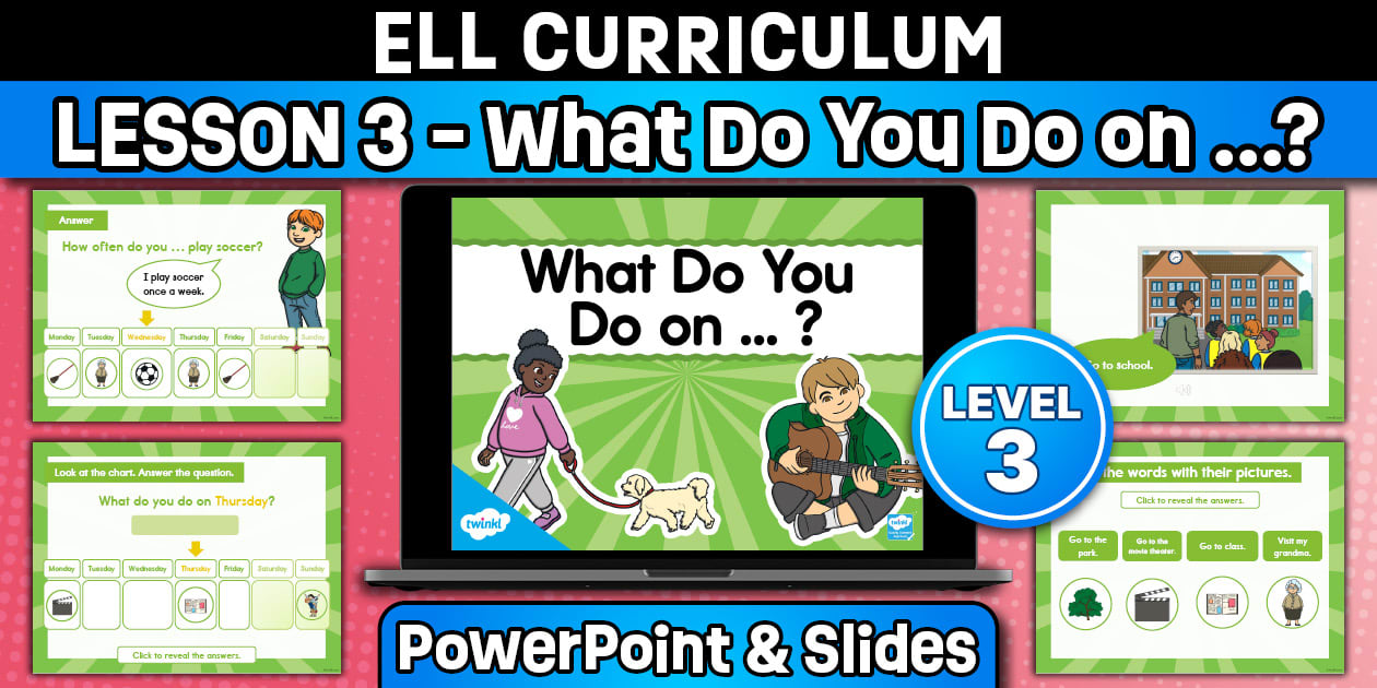 ELL Curriculum: Level 3, Lesson 3 PowerPoint & Google Slides