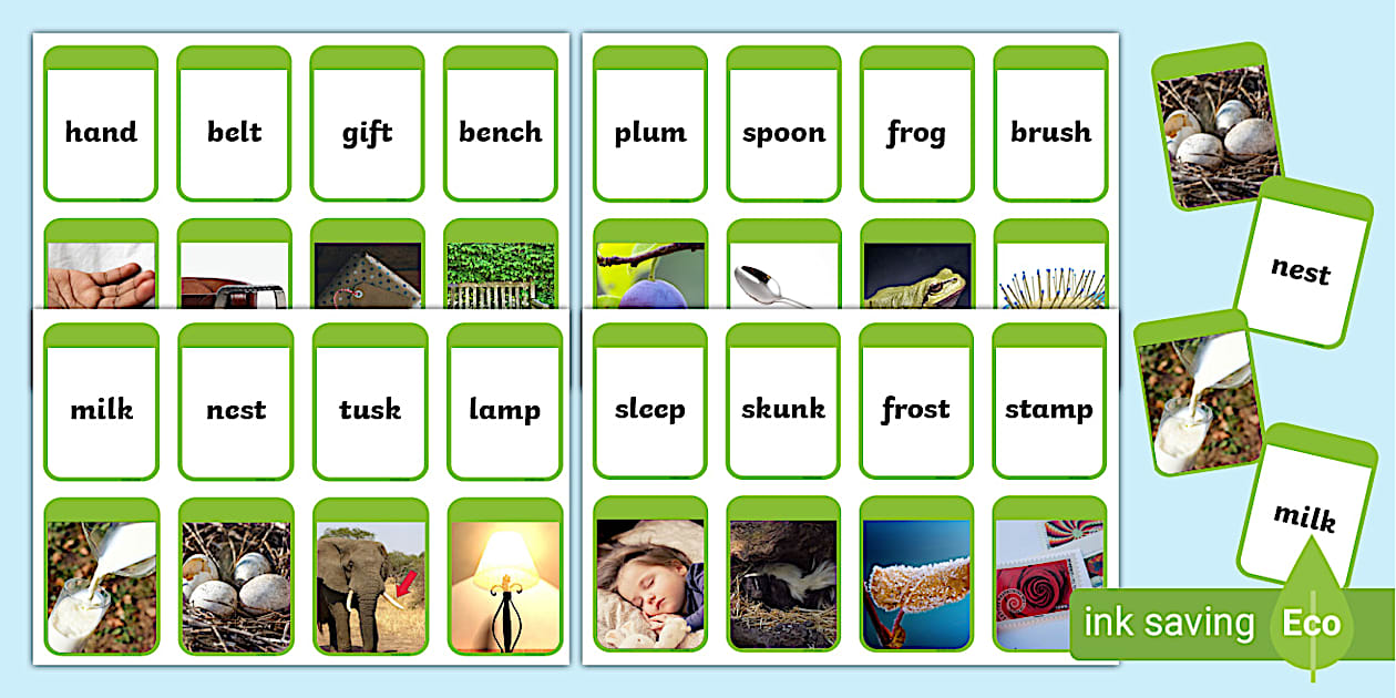 Phase 4 Photo Matching Cards Image to Word - Twinkl