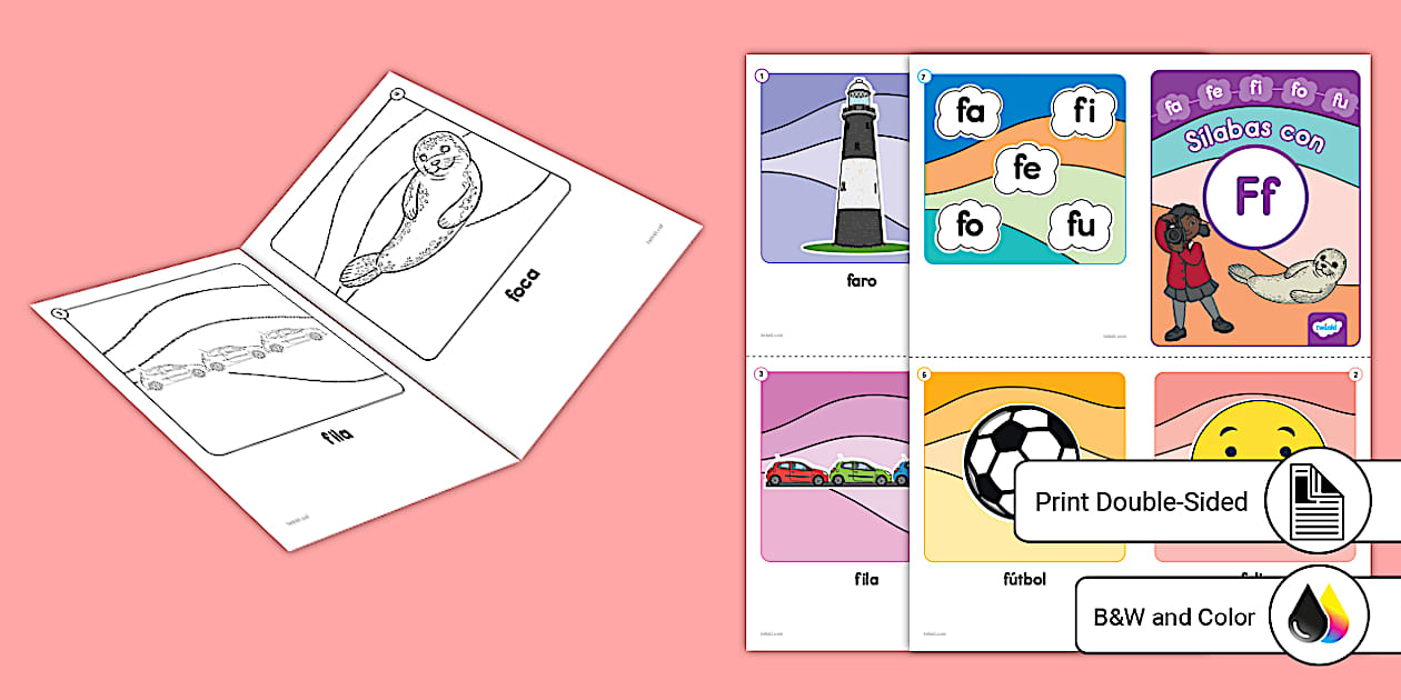 Libros fonéticos - Sílabas con Ff (Hecho por educadores)