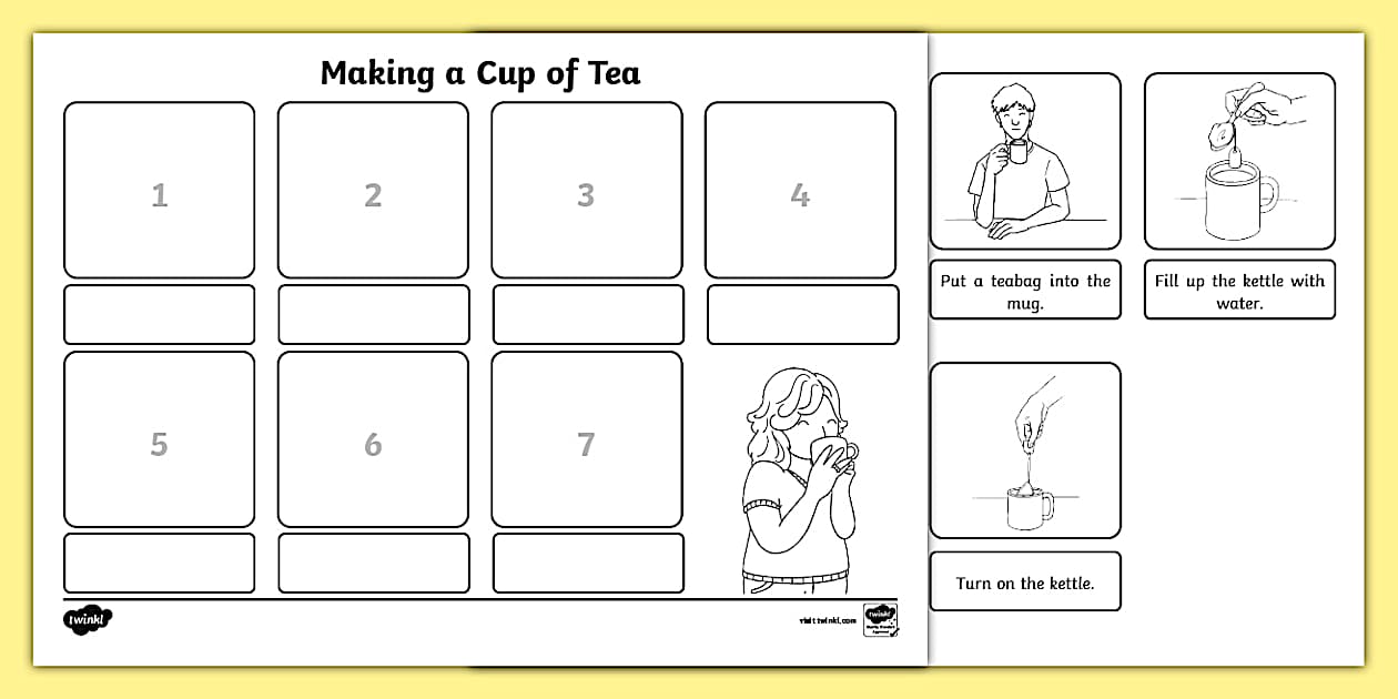 Making a Cup of Tea Sequencing Cards (teacher made) - Twinkl