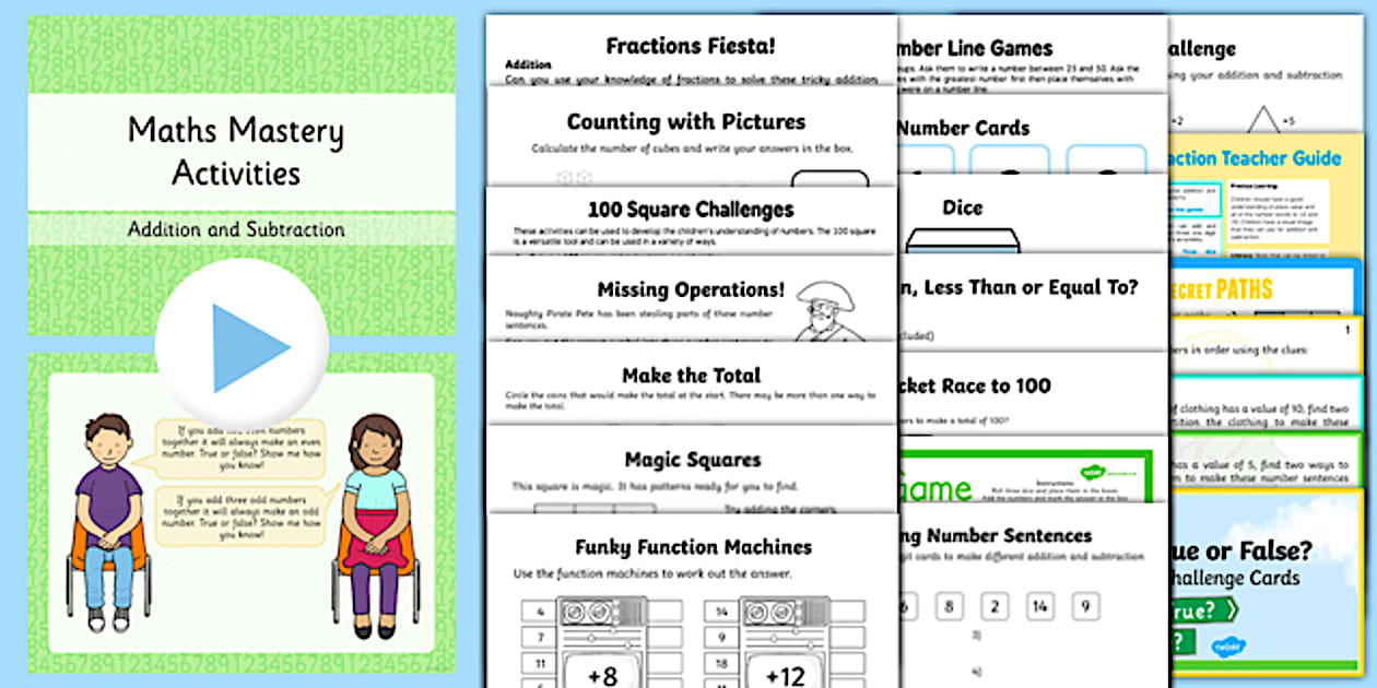 Year 2 Maths Mastery Addition and Subtraction Lesson Teaching Pack