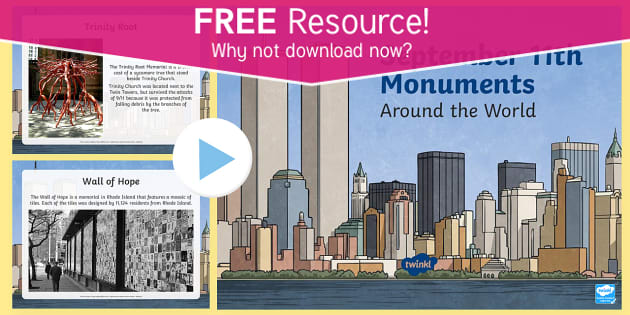 FREE Patriot Day September 11th Monuments PowerPoint