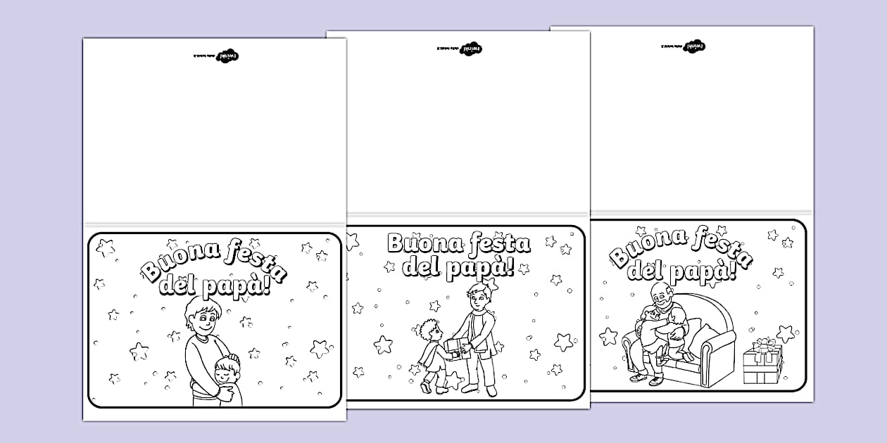 Biglietti di auguri: Buona festa del papà! - Twinkl
