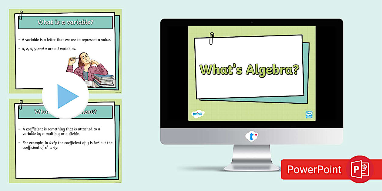 What's Algebra? PowerPoint (teacher made) - Twinkl