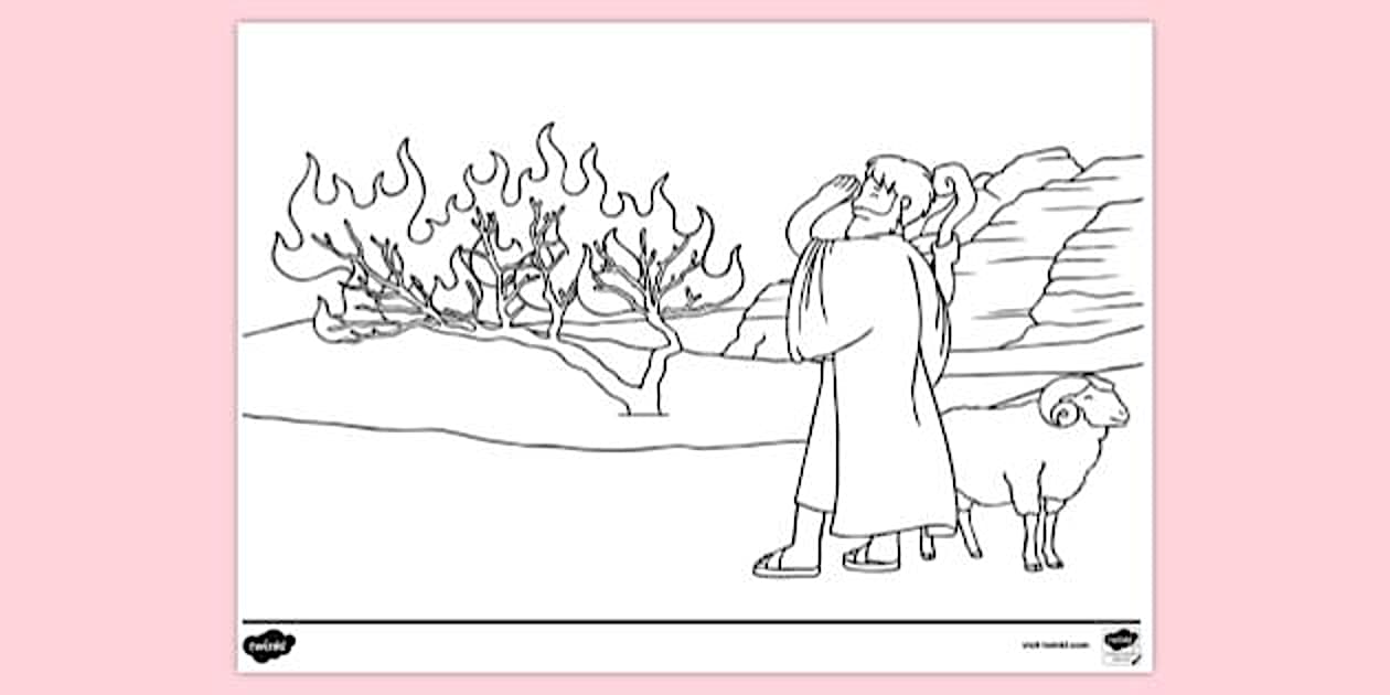 Moses The Shepherd Colouring Page - Colouring - KS1 - Twinkl