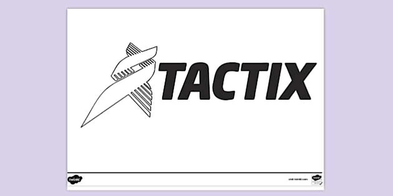 Mainland Tactix Logo Colouring Sheet (teacher made) - Twinkl