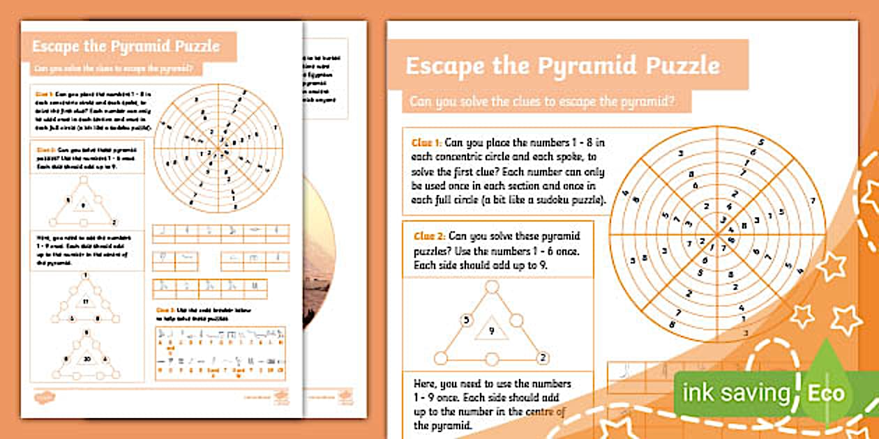 Escape the Pyramid Puzzle (teacher made) - Twinkl