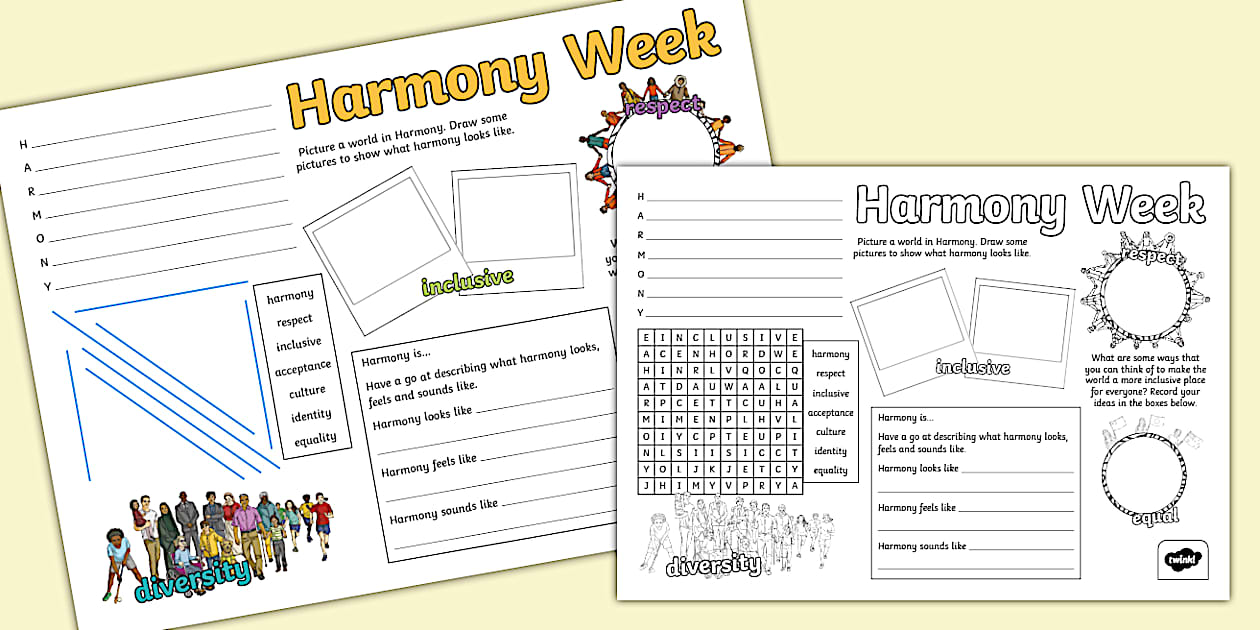 Harmony Week Activity Mat (teacher made) - Twinkl