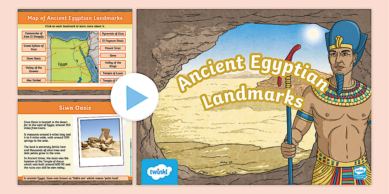 Ancient Egyptian Landmarks Information PowerPoint - Twinkl