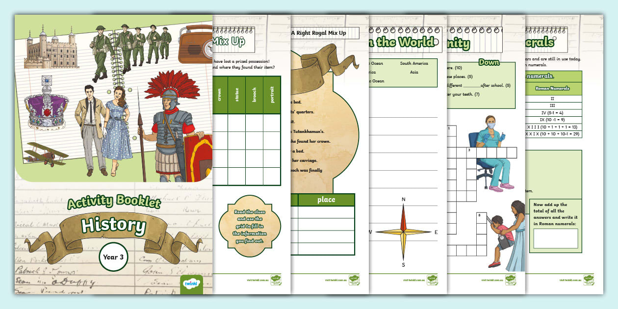 History Activity Booklet Year 3 (teacher made) - Twinkl