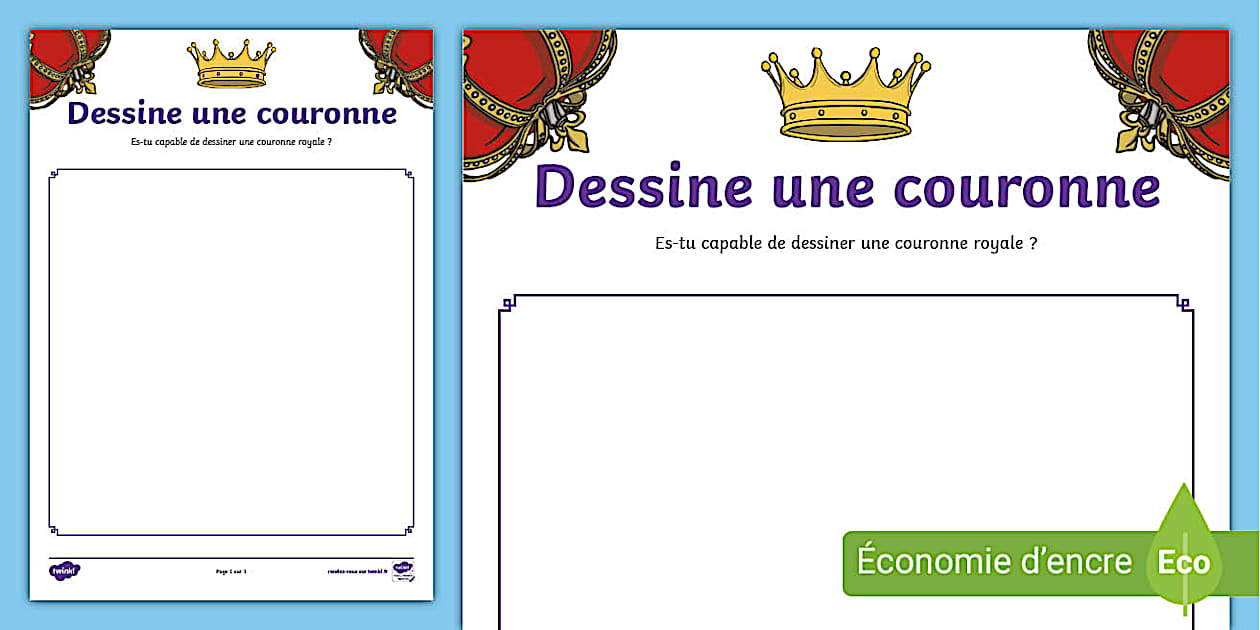 Dessine une couronne - fiche d'activité (teacher made)