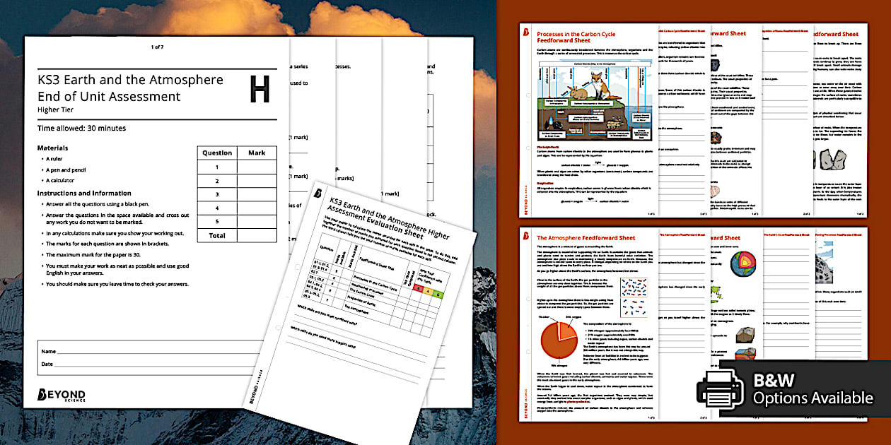 Earth’s Atmosphere Assessment Pack | KS3 Higher Science