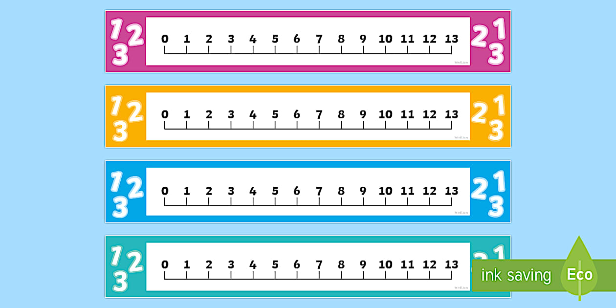 Bridging through 10 Number Lines 0 to 13 (teacher made)