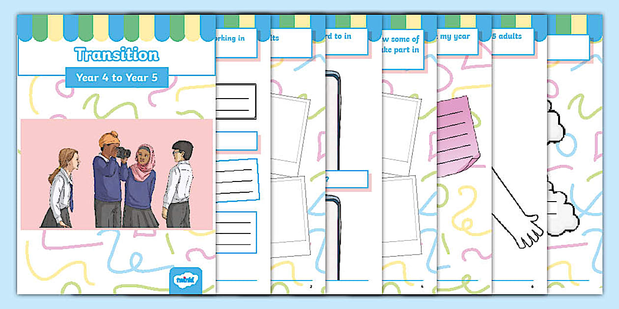 Transition Day Year 4 to 5 Booklet (teacher made) - Twinkl