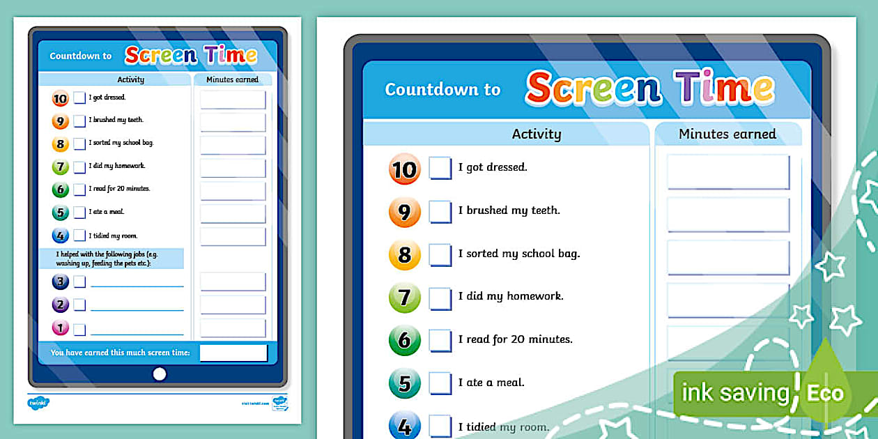 Countdown to Screen Time - Twinkl