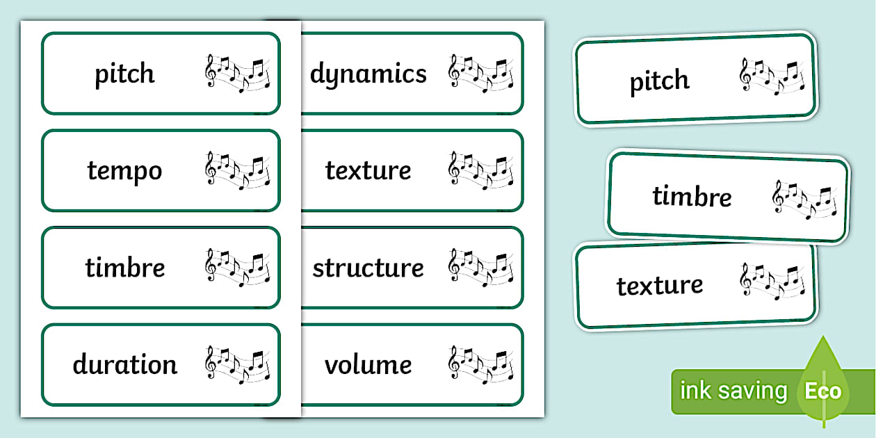 Music Vocab (teacher made) - Twinkl