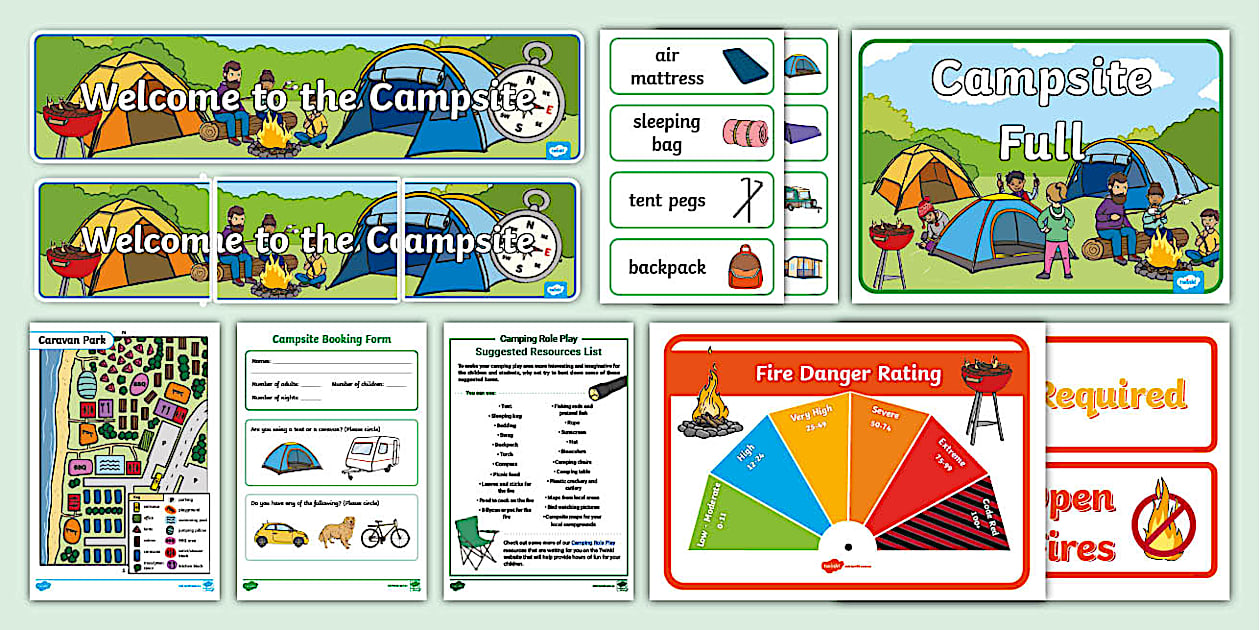 Camping Role Play Australian Pack - Camping Dramatic Play