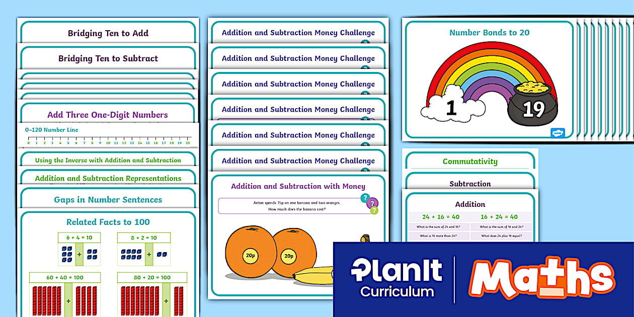 👉 Y2 Addition and Subtraction Definition Posters - Twinkl