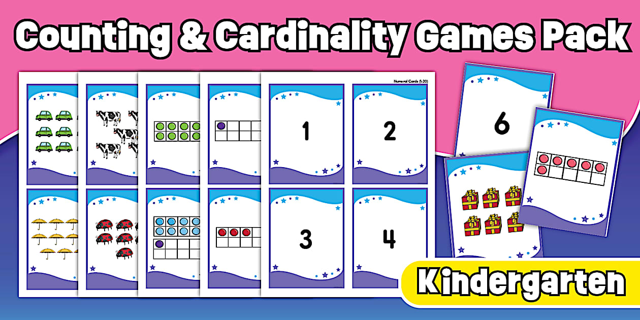 Kindergarten Counting and Cardinality Games Pack