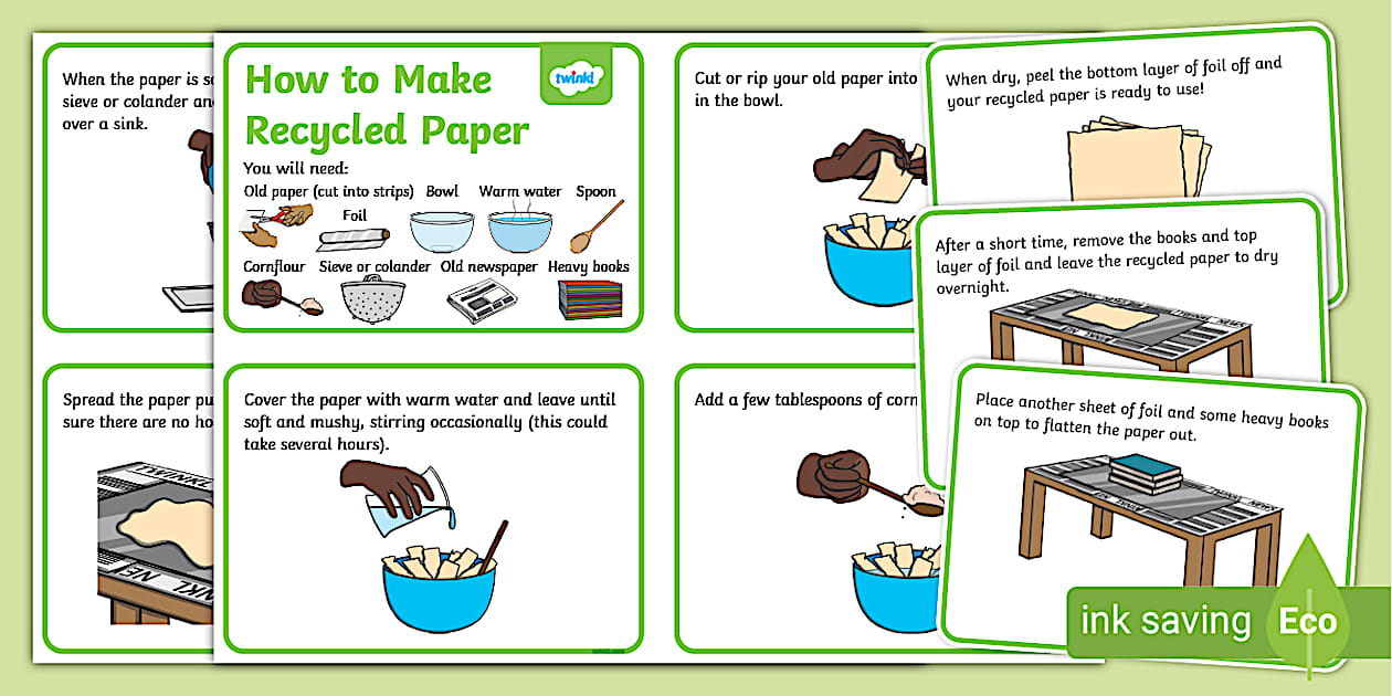 How to Make Recycled Paper Sequencing Cards (teacher made)