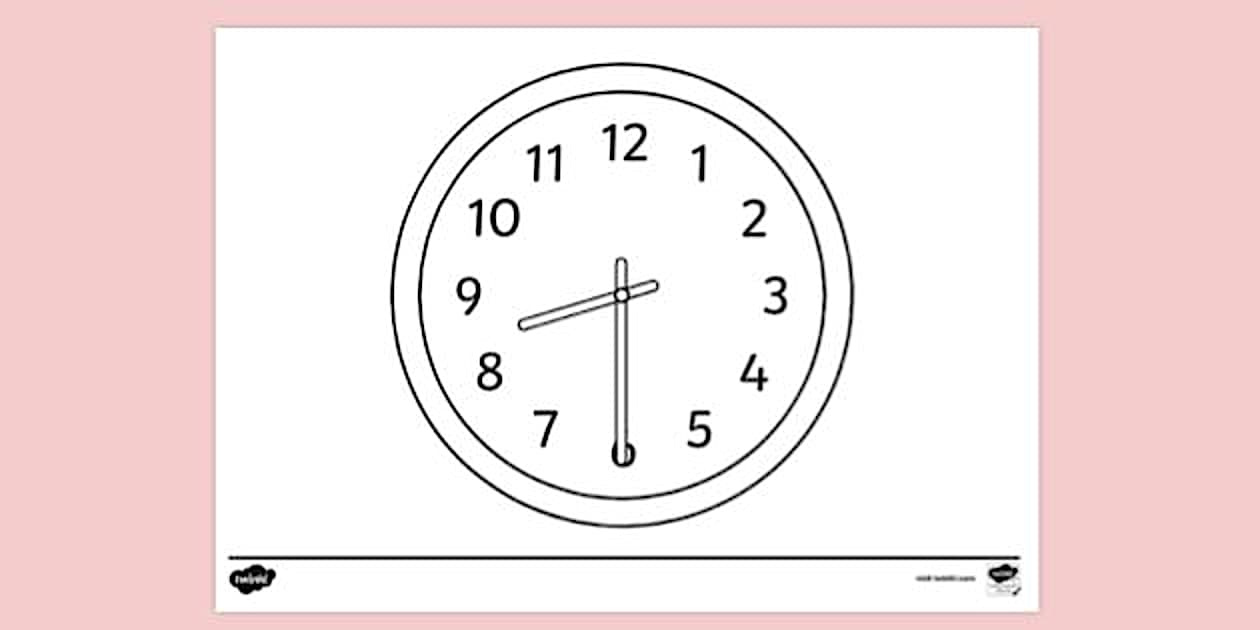 Time Colouring Page (teacher made) - Twinkl