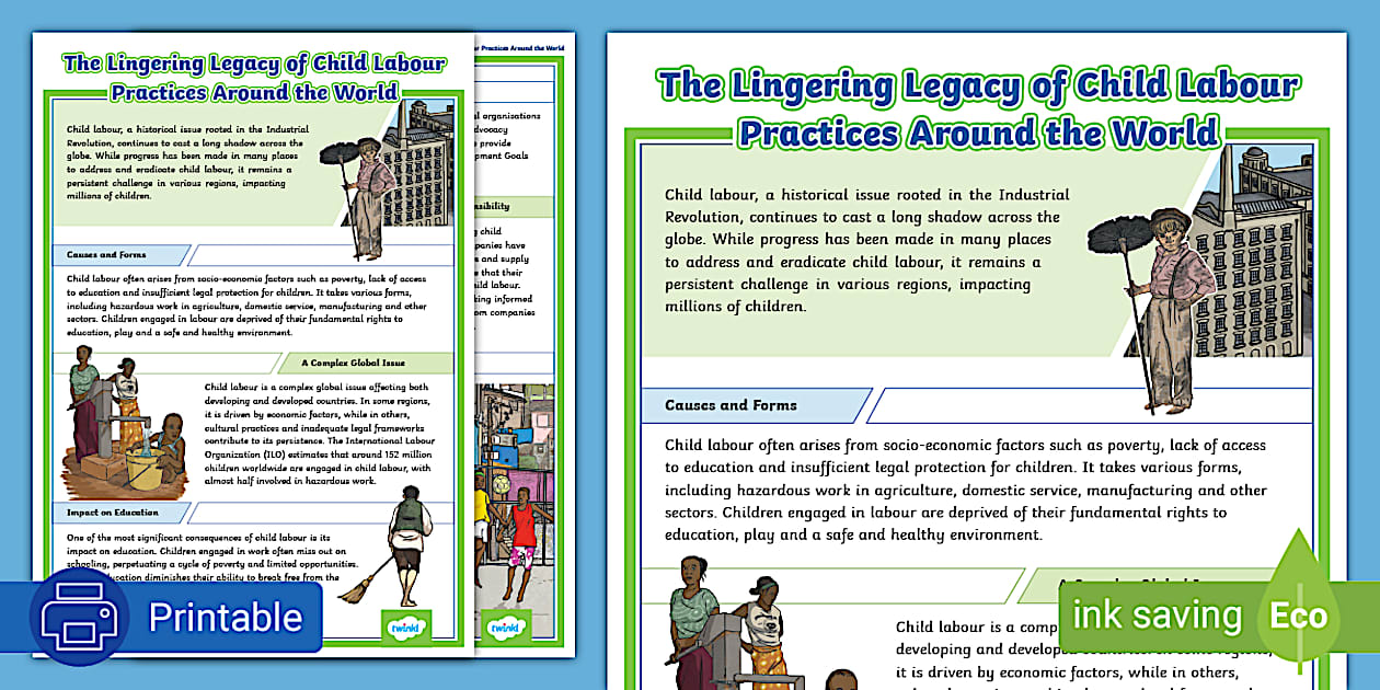 The Lingering Legacy of Child Labour Practices - Twinkl