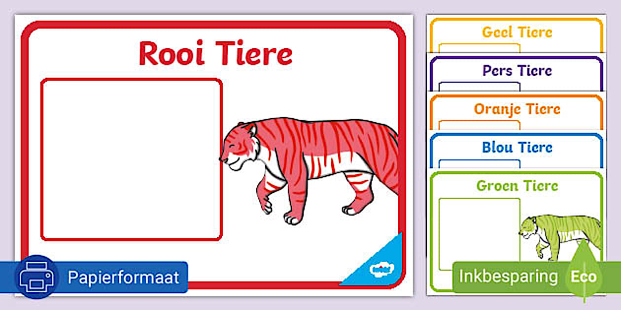 Klaskamer Organisasie vir Groepwerk - Tema: Tiere