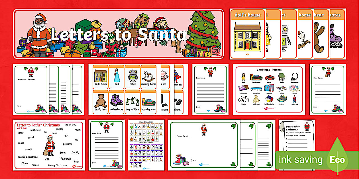 EYFS Letter to Santa Writing Activity Pack (teacher made)
