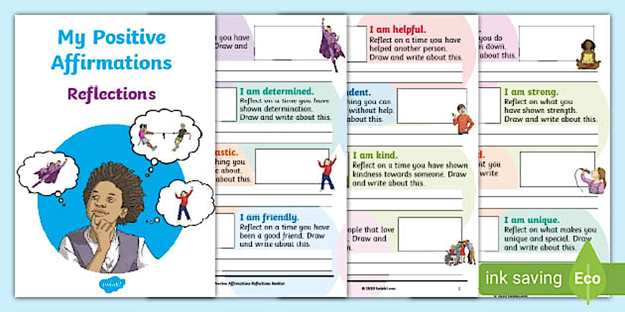 My Positive Affirmations Reflections Booklet (teacher made)