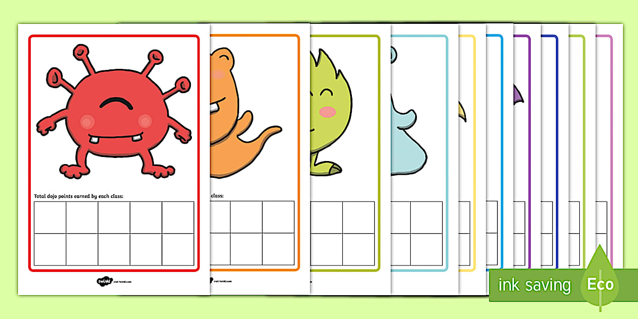 Editable Dojo Tally Chart Display Posters (teacher made)