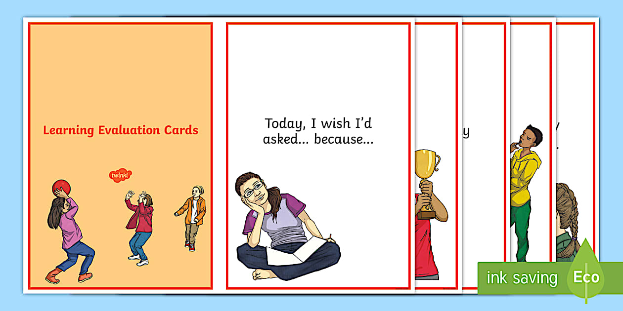 My Learning Evaluation Statement Cards (teacher made)