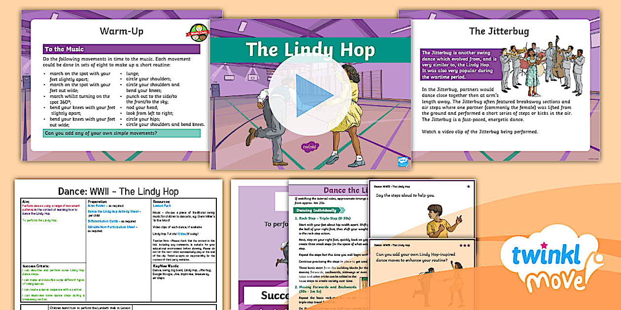 Y5 Dance: the Lindy Hop - Twinkl Move - KS2 - Twinkl