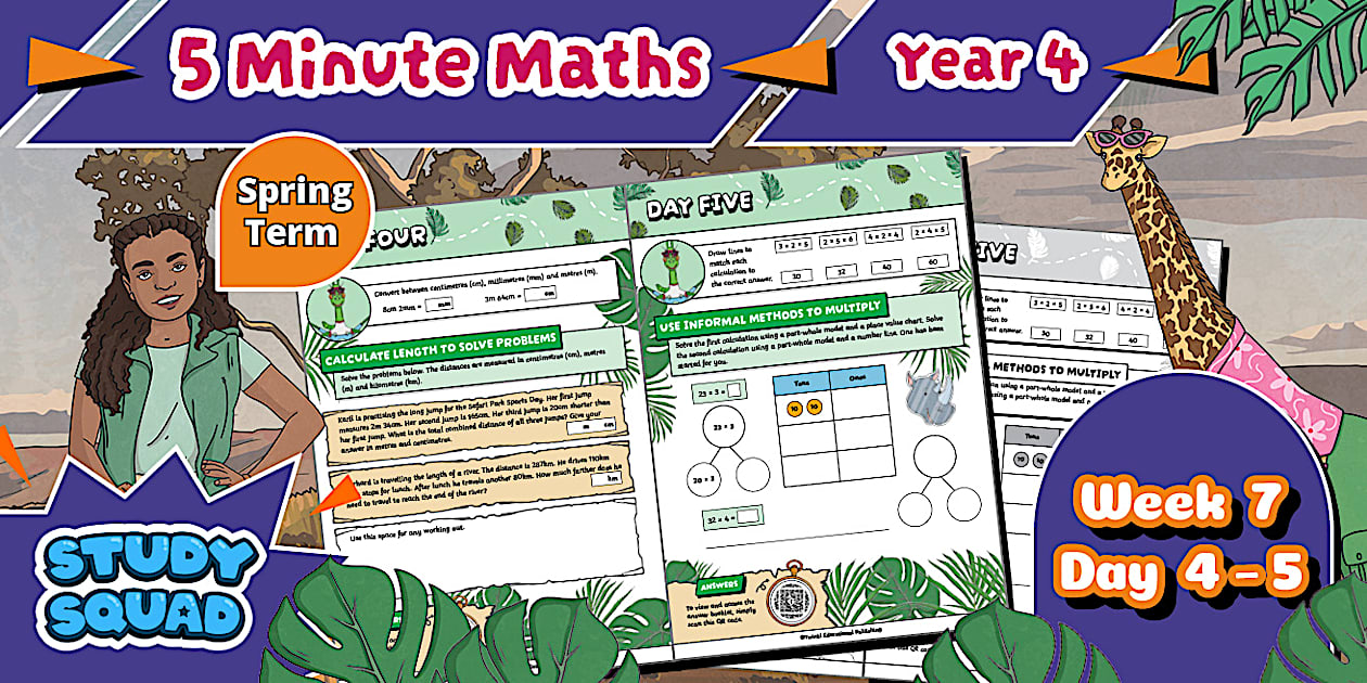 👉 Study Squad 5 Minute Maths - Year 4 Spring - Week 7 Days 4-5