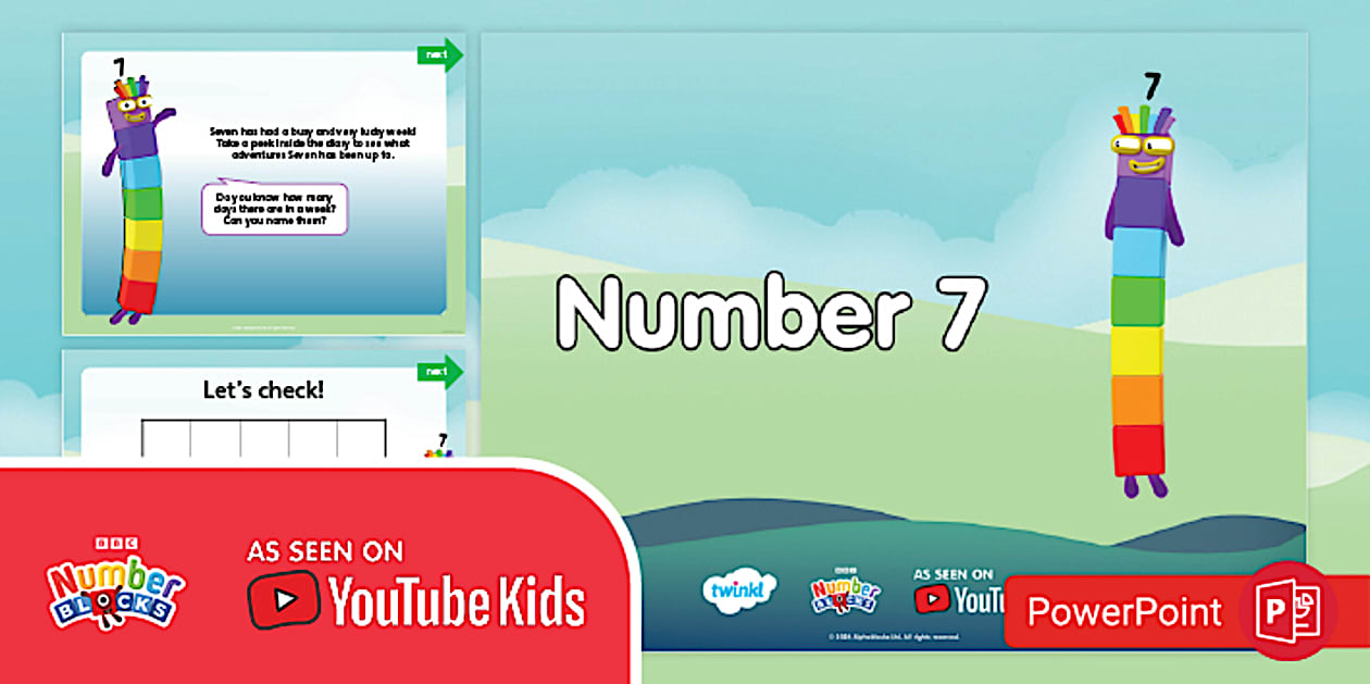Numberblocks: Number 7 PowerPoint (teacher made) - Twinkl