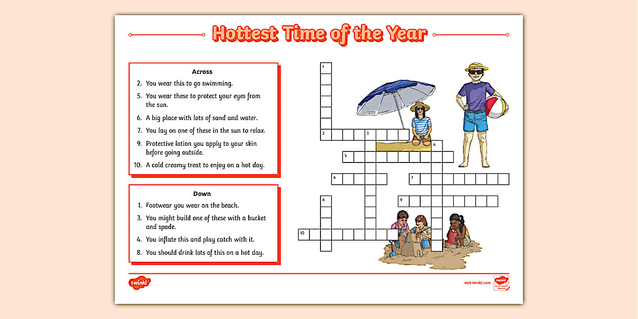 Hottest Time of the Year Crossword (Hecho por educadores)
