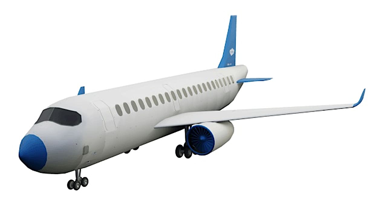 3D Model: Vehicles - Aeroplane (teacher made) - Twinkl