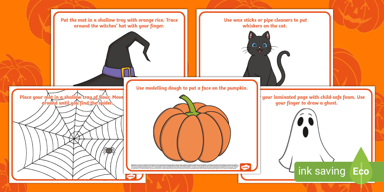 Halloween Sensory Mats - Twinkl