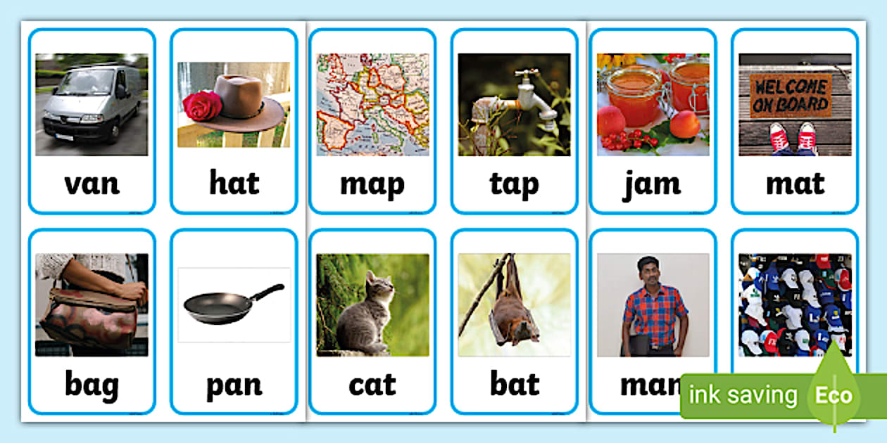 CVC Photo Word Cards a (teacher made) - Twinkl