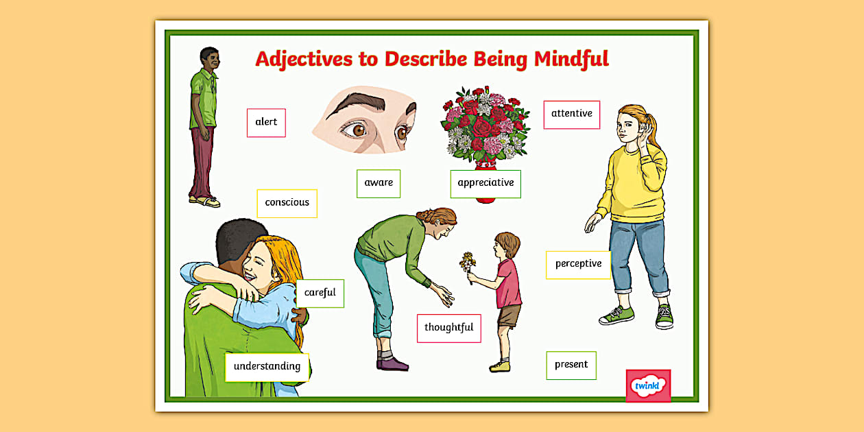Mindfulness Adjectives Word Mat