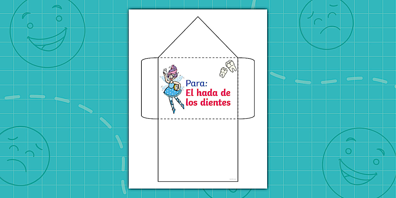 Hada de los dientes - sobre (teacher made) - Twinkl