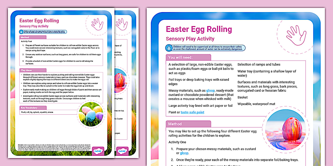 Easter Egg Rolling Sensory Play Activity | Twinkl - Twinkl