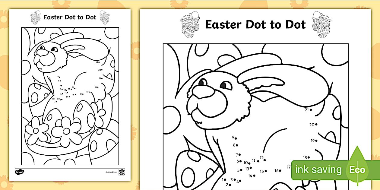 Easter Scene Dot to Dot Drawing - Primary Resources - Twinkl
