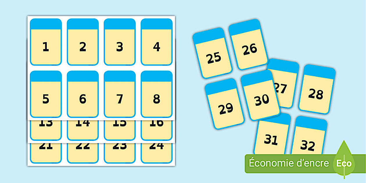 Flashcards des nombres de 1 à 100 pour dyslexiques - Twinkl