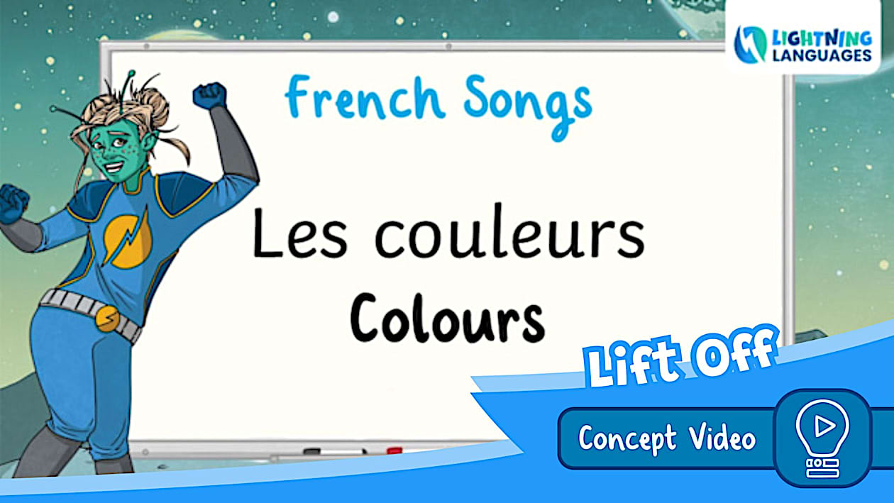 👉 Lightning Languages | French | Colours Song Concept Video