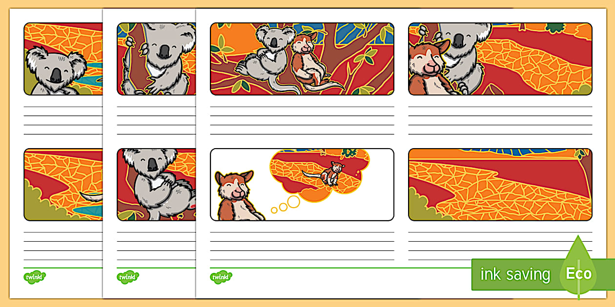Why the Koala Has a Stumpy Tail Storyboard Template-Australia