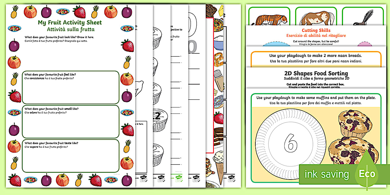 Food Activity Pack English/Italian - Food Activity Pack