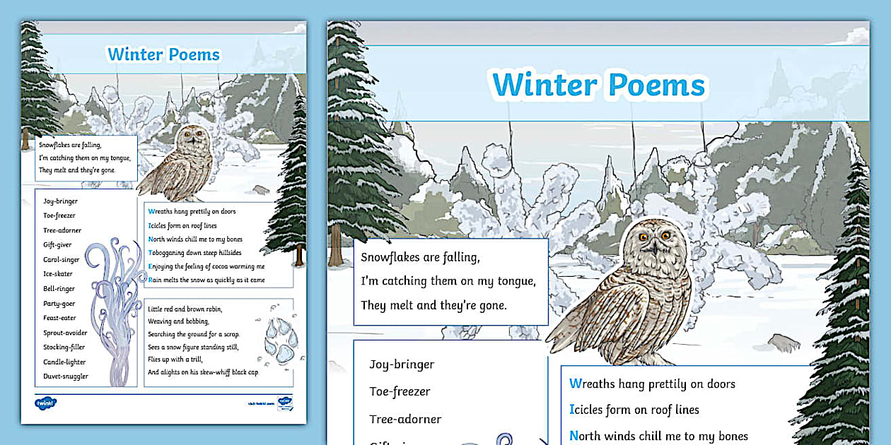 KS2 Winter Poem Examples (Hecho por educadores) - Twinkl